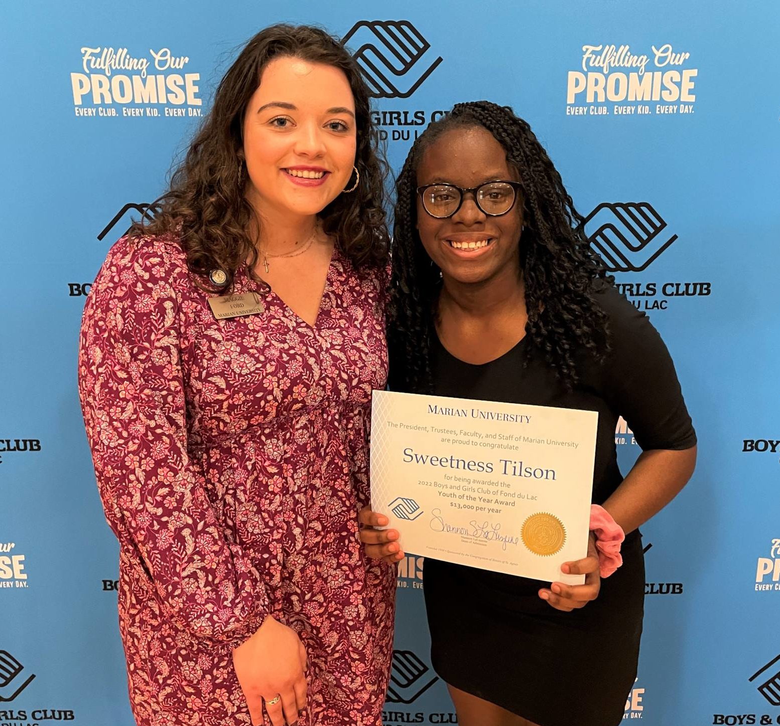 Sweetness Tilson named Youth of the Year